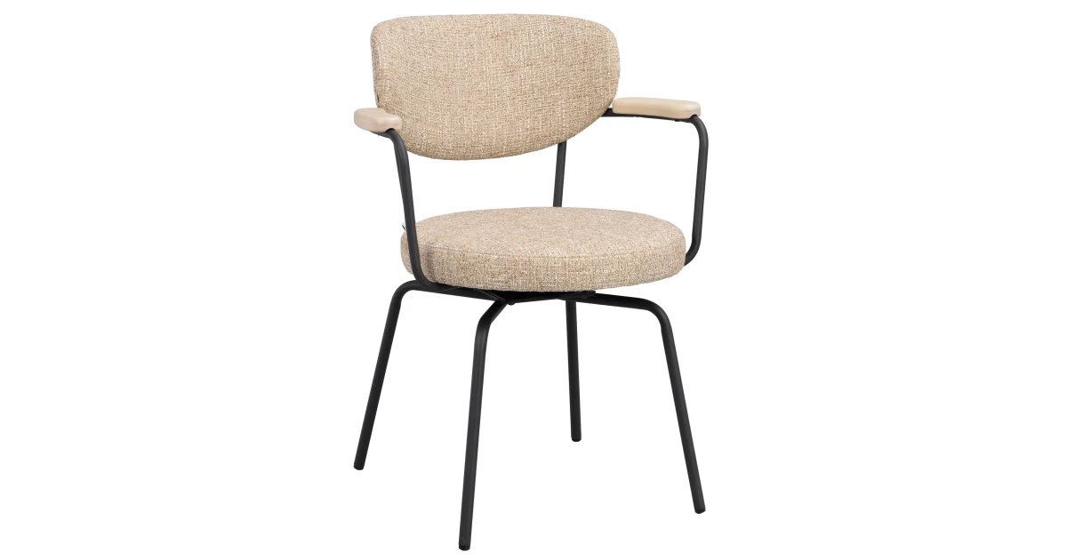 Rowico MERRICK käsinojatuoli, dark beige/black » Wilma Interiör