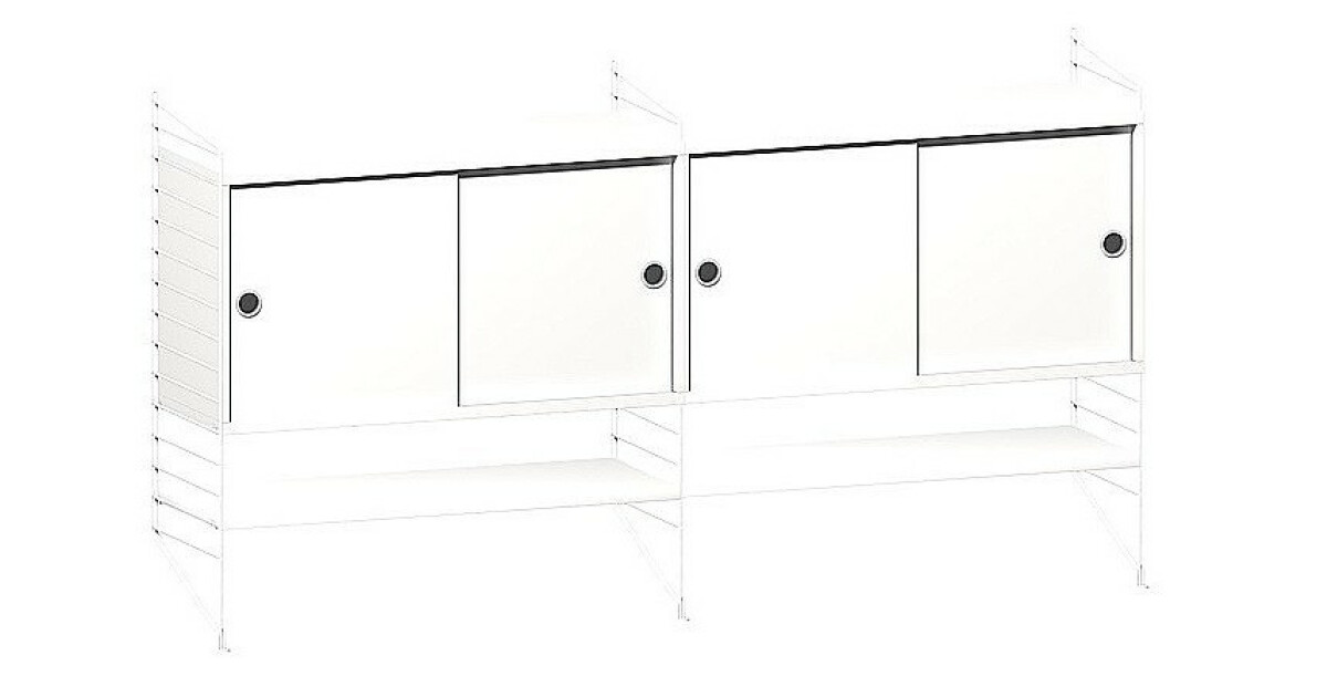 String TV-taso 160 cm, valkoinen » Wilma Interiör