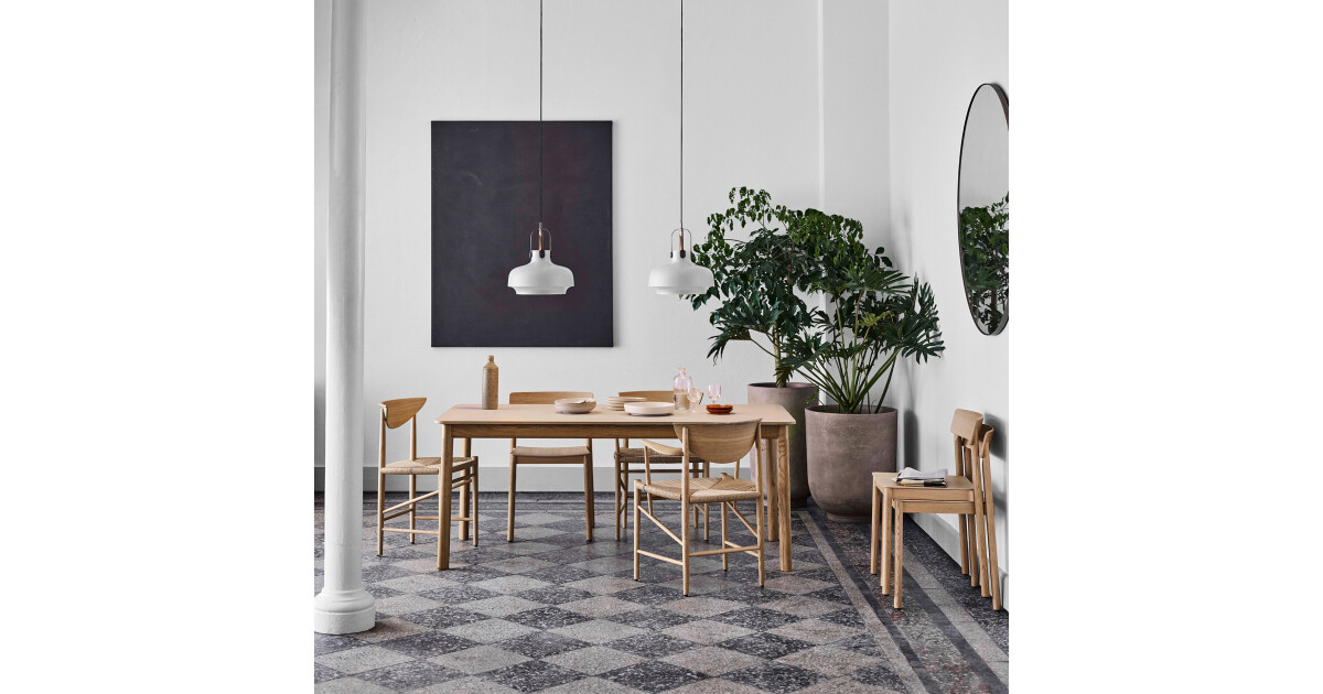 &Tradition PATCH bord HW1 180-280x90cm, oljad ek / beige » Wilma Interiör