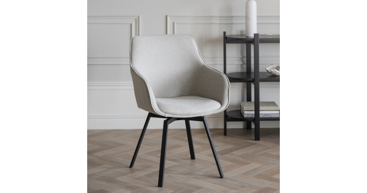 Rowico ALISON karmstol, beige tyg » Wilma Interiör