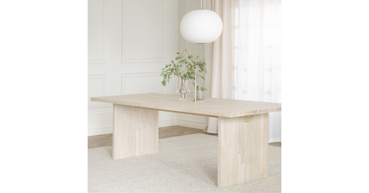 Rowico EMMETT ruokapöytä 240x95, valkoöljytty tammi » Wilma Interiör