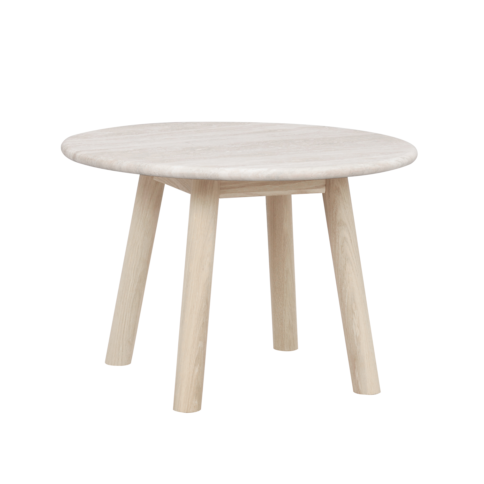Rowico TARANSAY sohvapöytä Ø60cm, travertine/valkotammi » Wilma Interiör