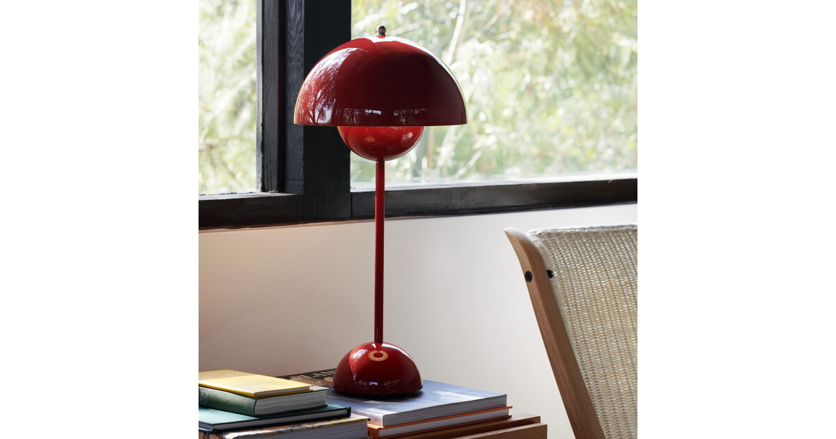 &Tradition FLOWERPOT VP3 pöytävalaisin, vermilion red » Wilma Interiör