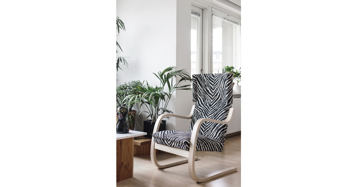 Artek 401 nojatuoli koivu, zebra » Wilma Interiör