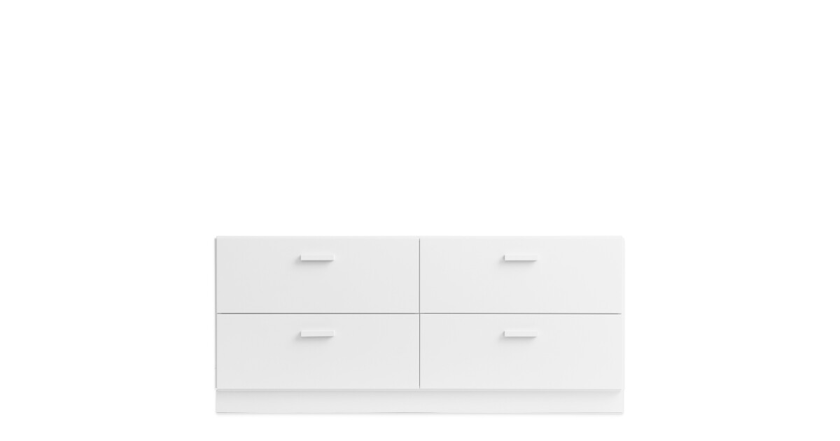 String RELIEF matala laatikosto sokkelilla, valkoinen » Wilma Interiör