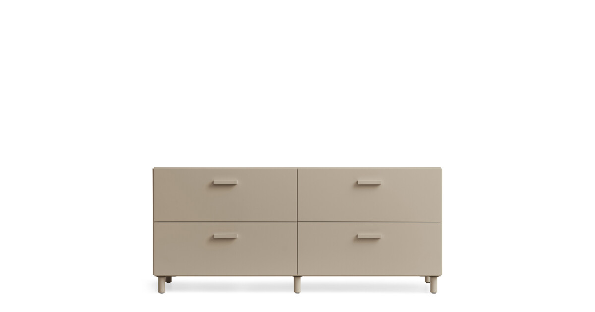 String RELIEF matala laatikosto, beige » Wilma Interiör