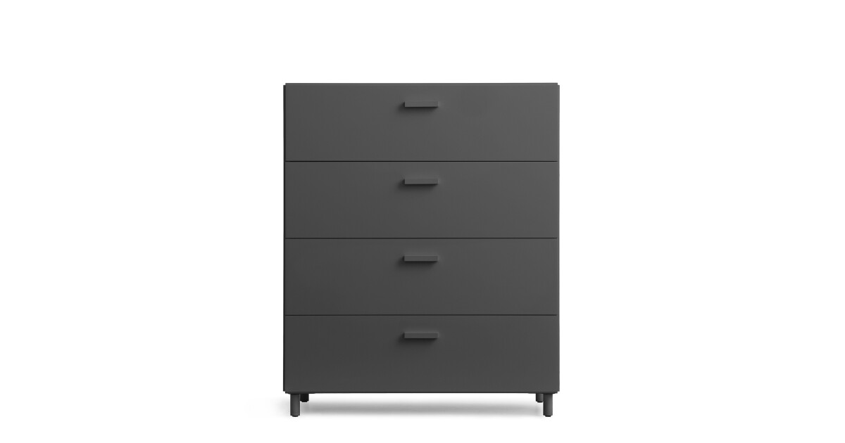 String RELIEF leveä laatikosto, harmaa » Wilma Interiör