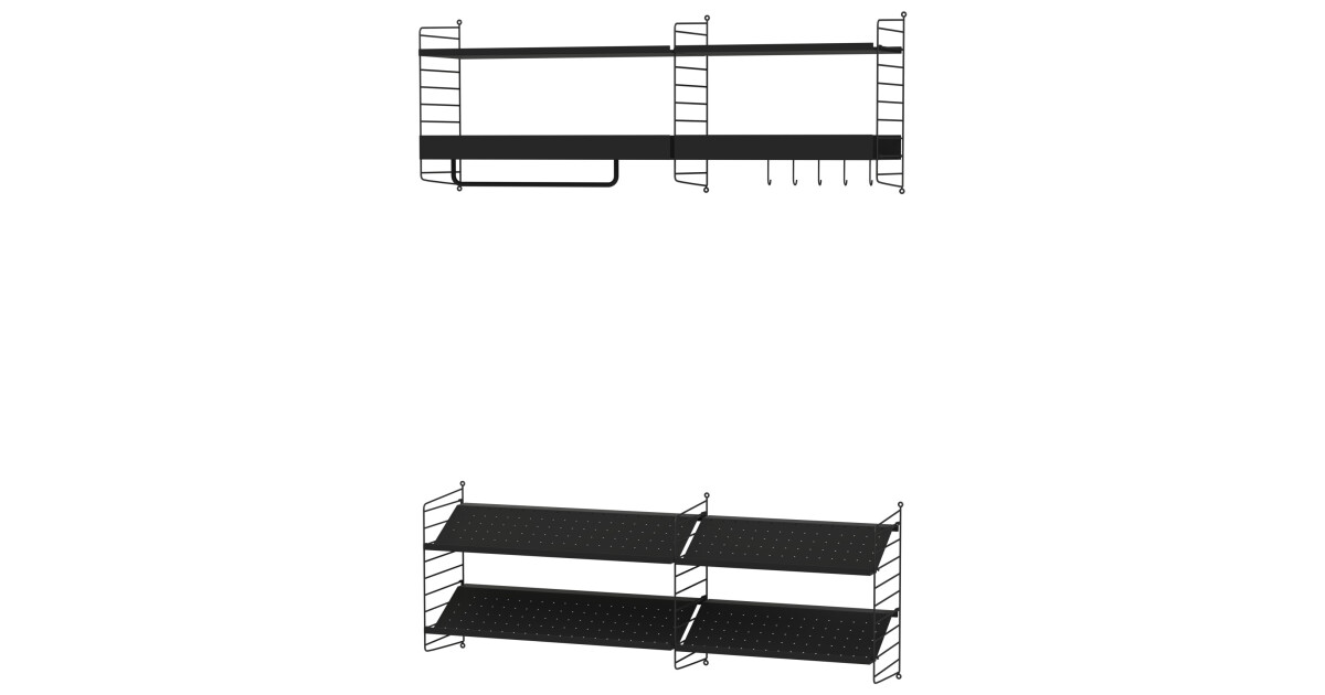 String HALLWAY yhdistelmä H, musta » Wilma Interiör